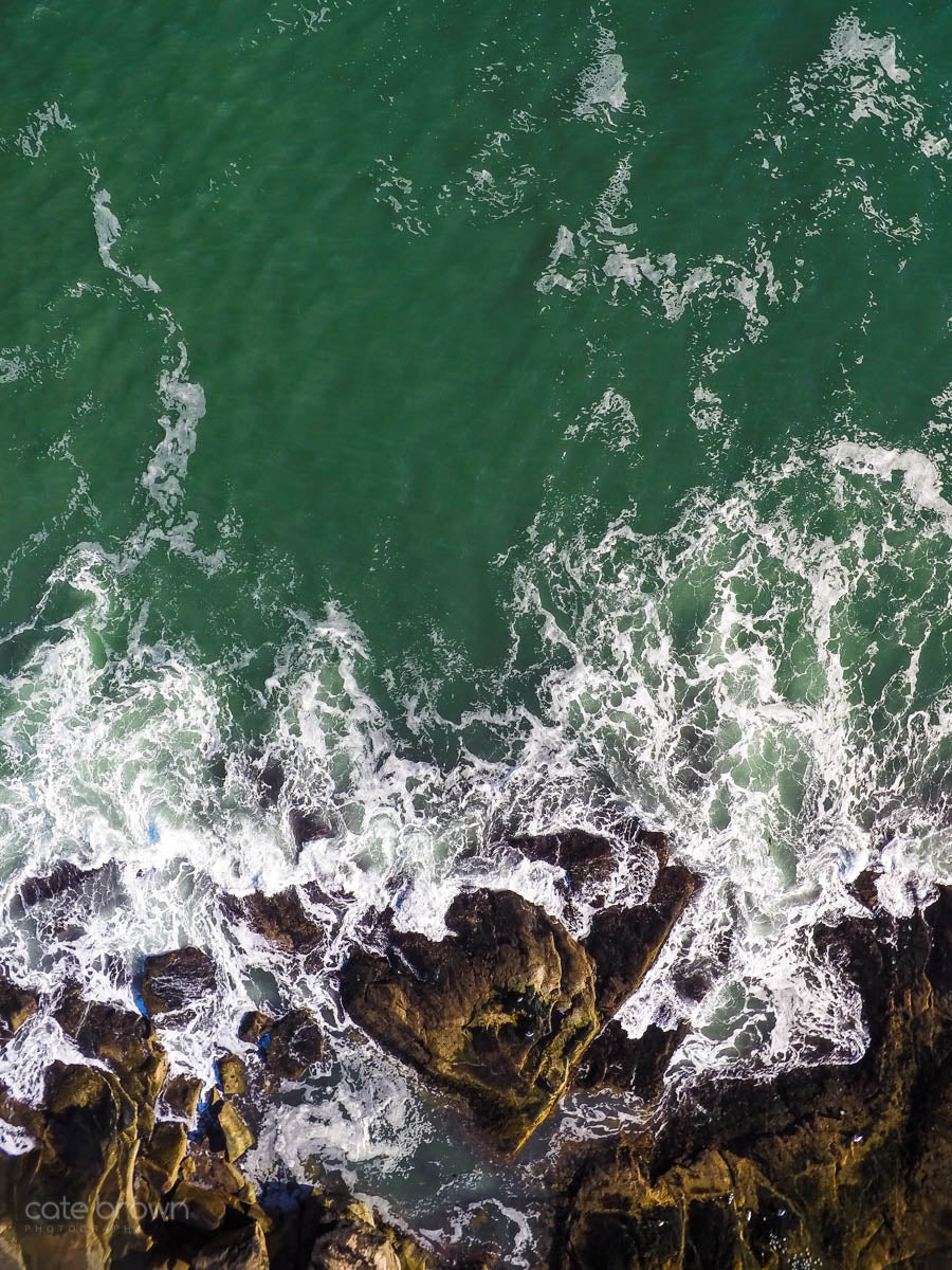 Hazard Rock from the Air – Cate Brown // Ocean Art